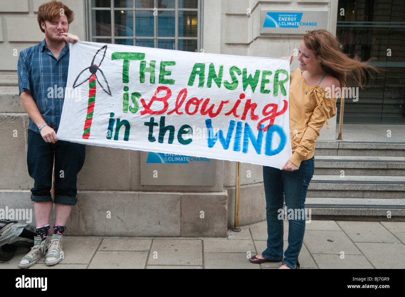 Wind turbine protesters hi-res stock photography and images - Alamy