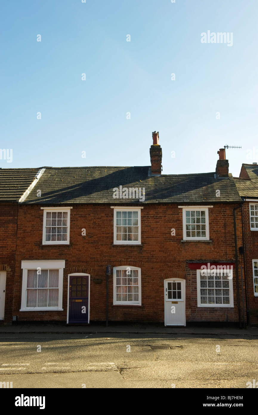 A traditional row of historic red brick built Georgian properties in ...