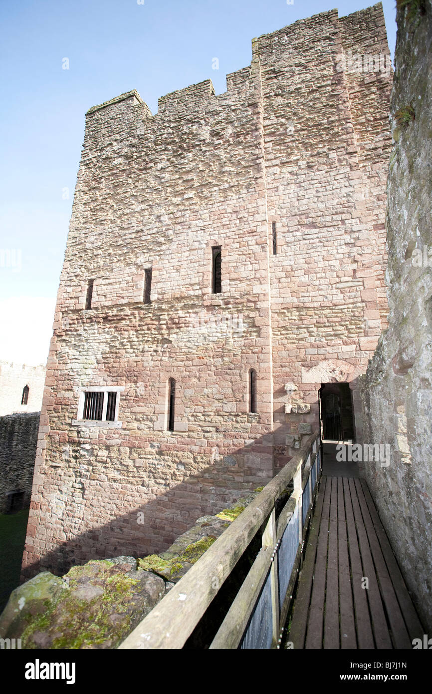 walkway to castle tower entrance of historic building Stock Photo - Alamy