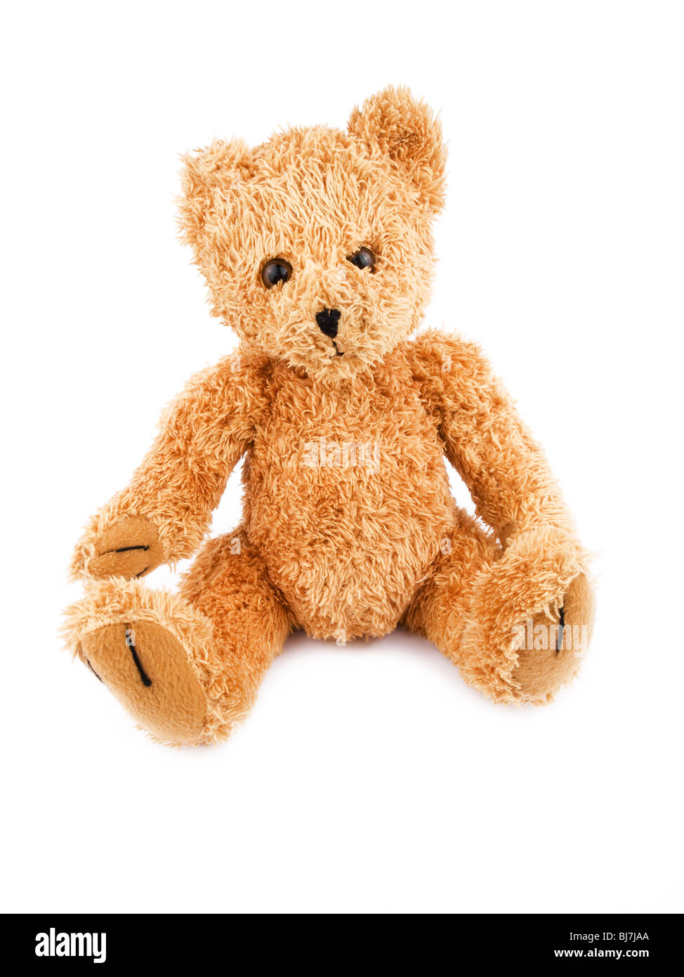 Brown teddy-bear on white background Stock Photo - Alamy