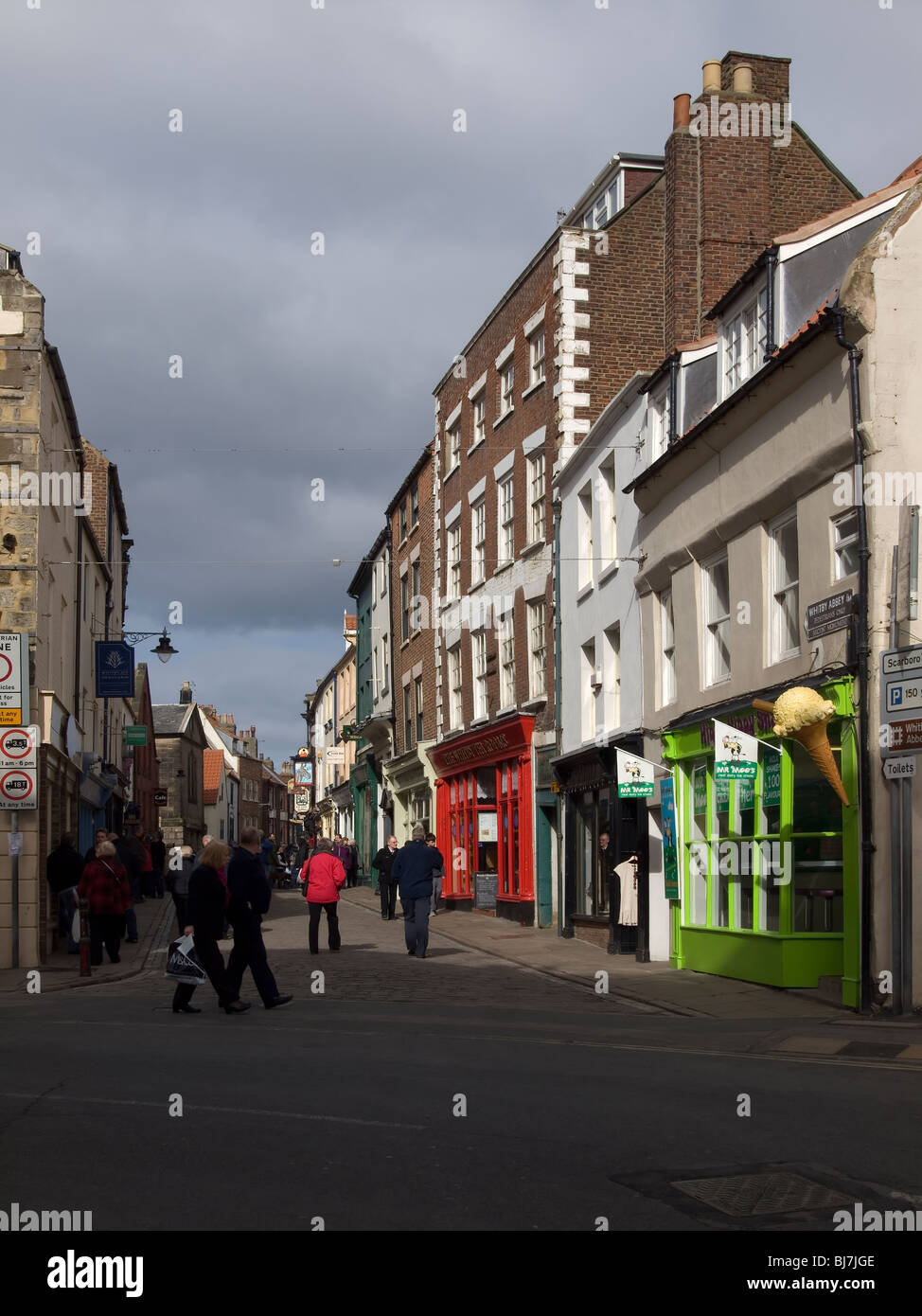 Church Street a pedestrianised shopping street in Whitby North ...