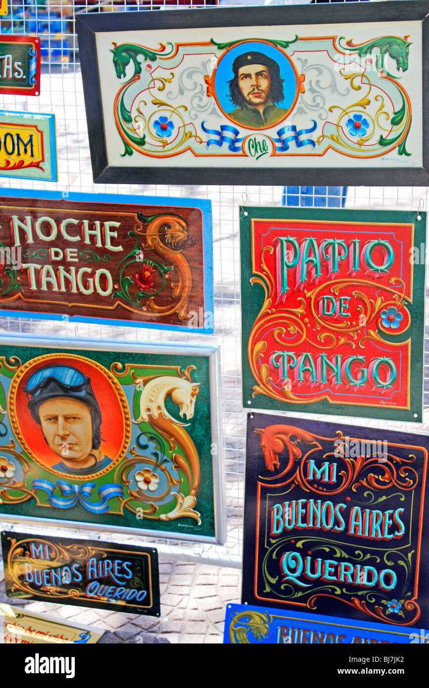 tango signs, san telmo market, Buenos Aires Stock Photo - Alamy
