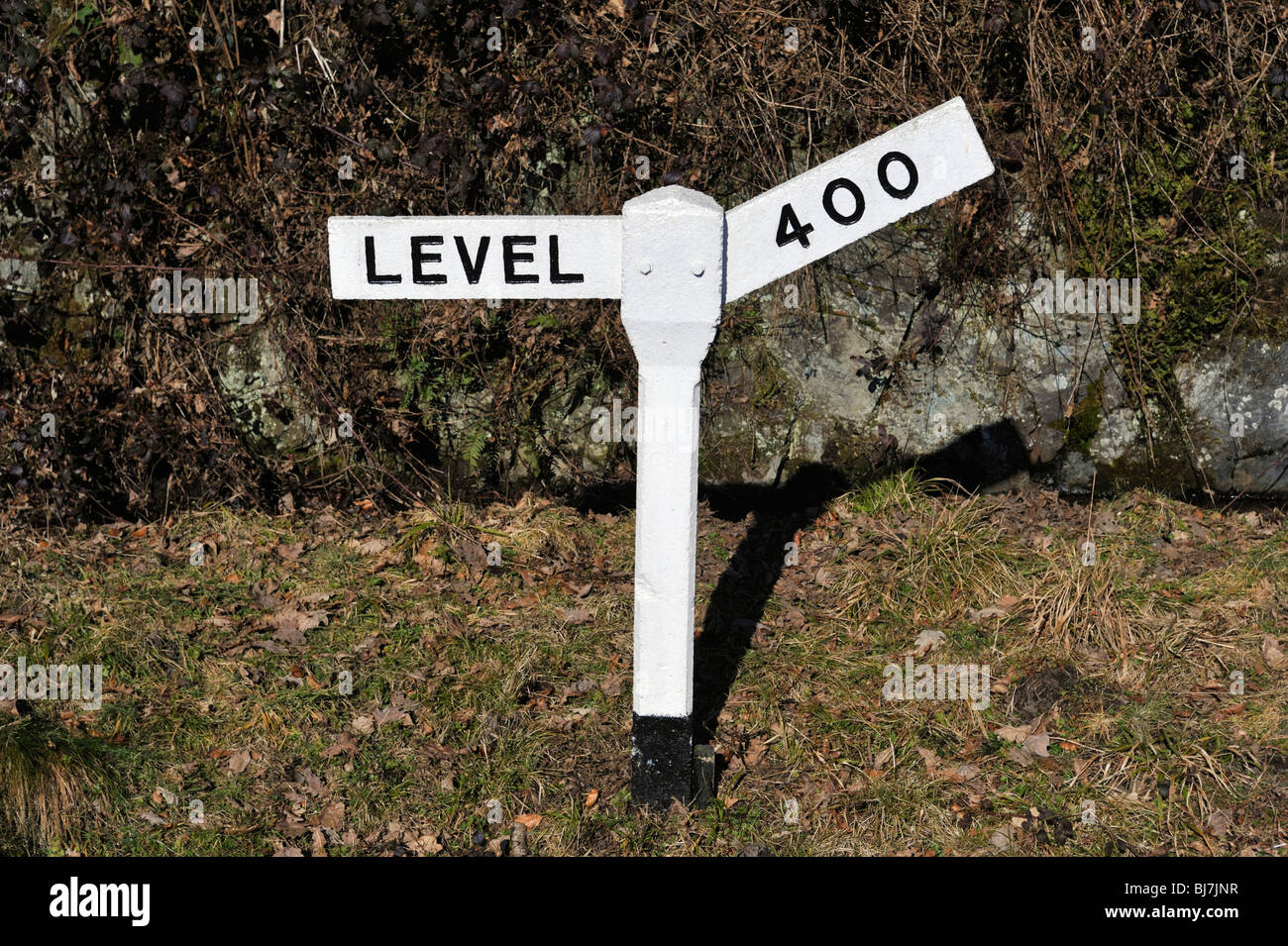 Railway gradient post. Newby Bridge Halt, Lakeside and Haverthwaite ...