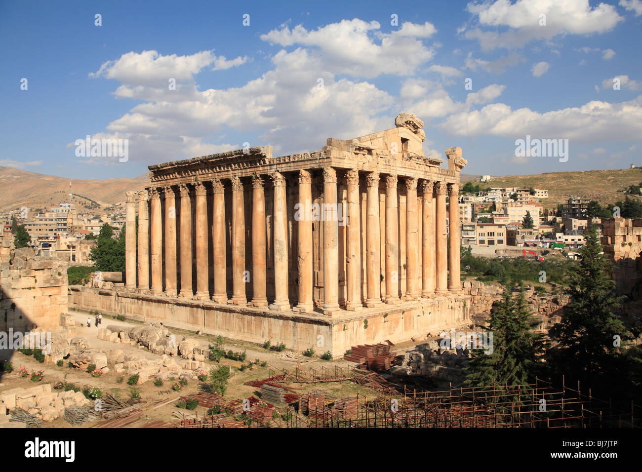 Temple of Bacchus in the Baalbek temple complex Bekka Valley Lebanon ...