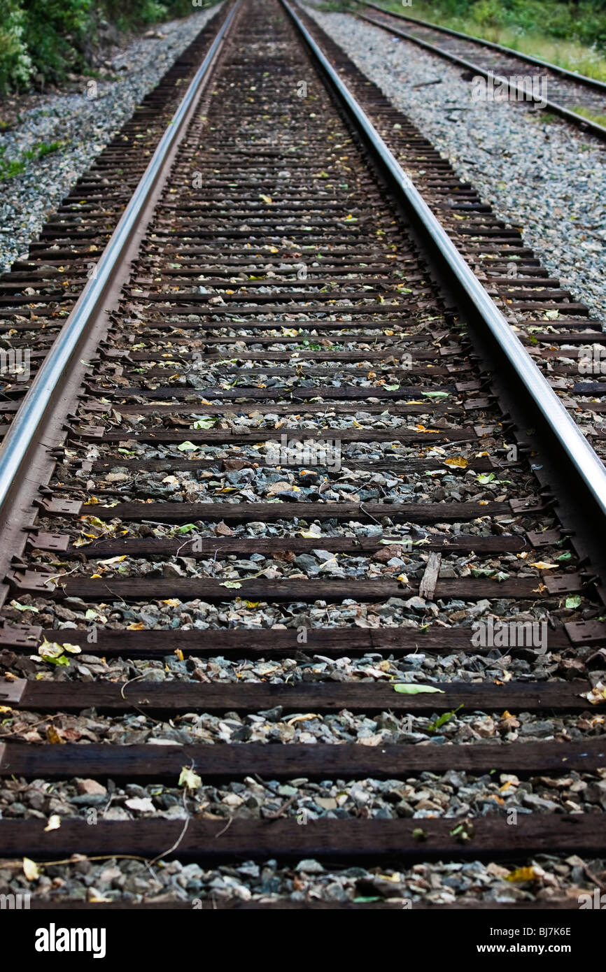 Rustic railroad railway close- up closeup detail in USA United States ...