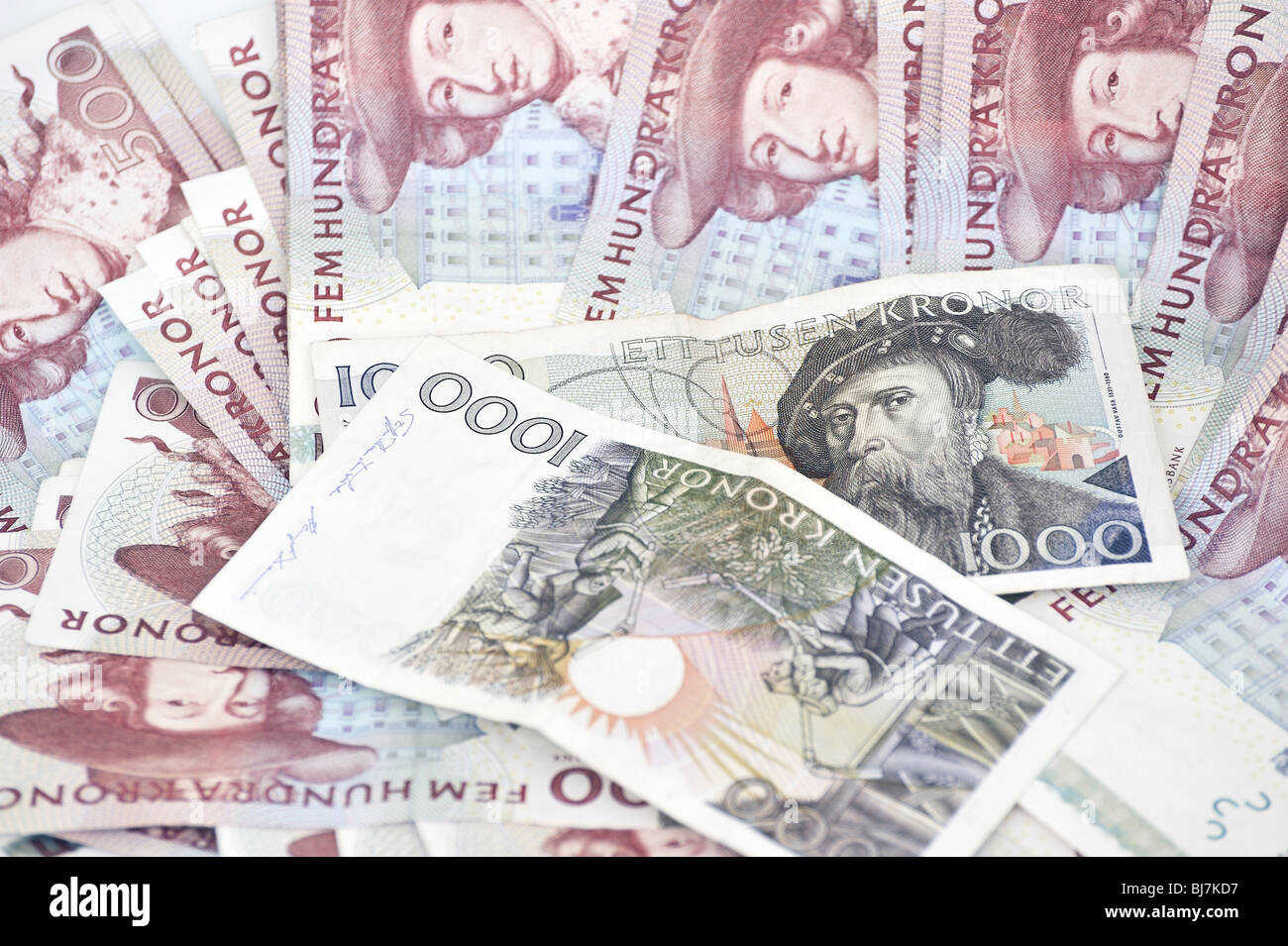 A bunch of Swedish money Stock Photo - Alamy