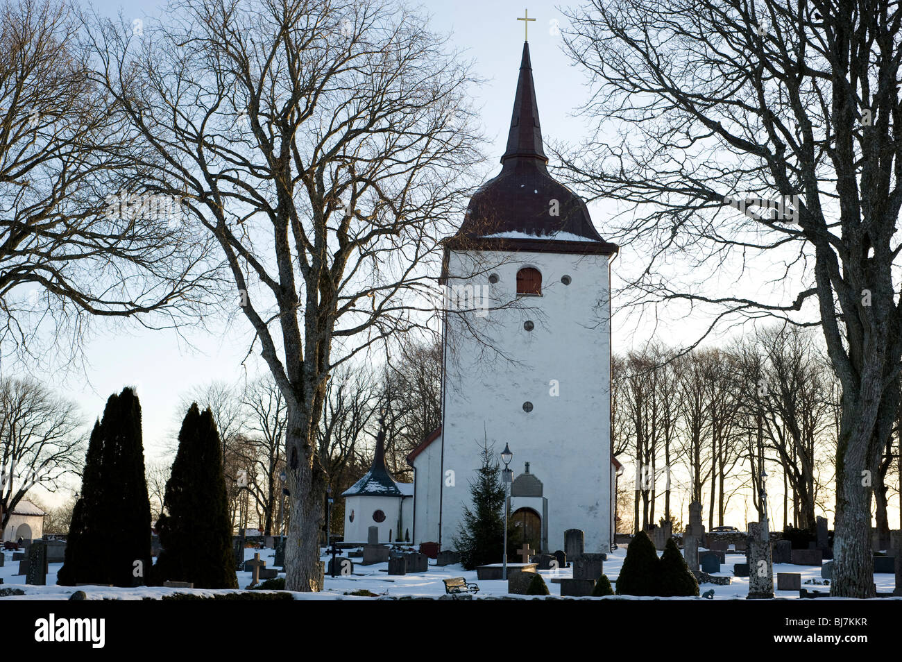 Typical Swedish church Stock Photo - Alamy