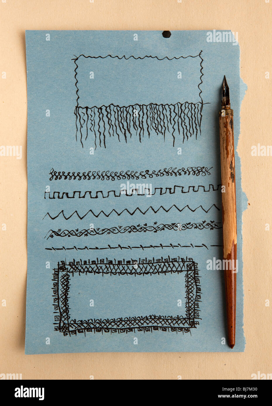 hand drawn borders and frames Stock Photo - Alamy