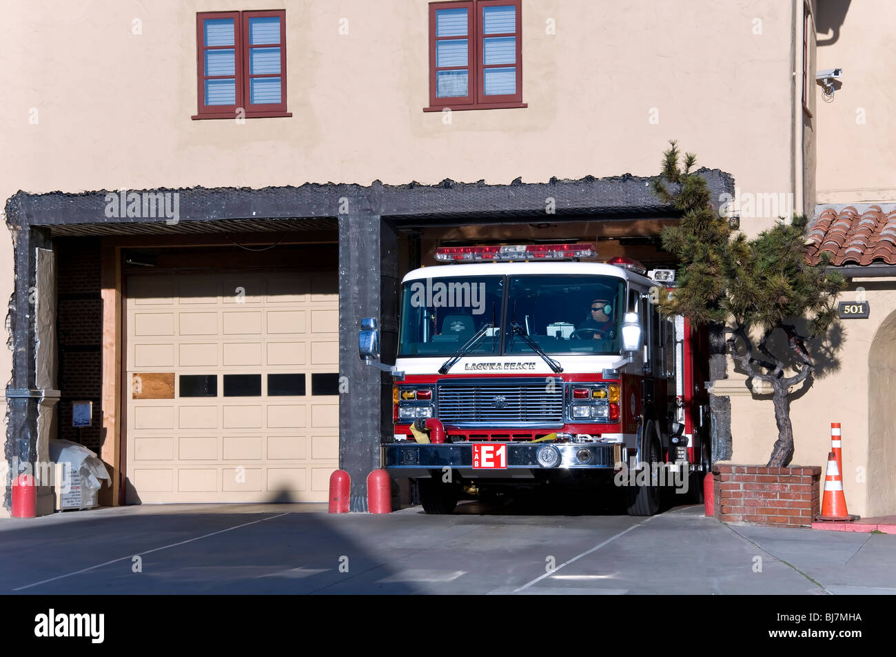 Fire engine in California, USA Stock Photo - Alamy