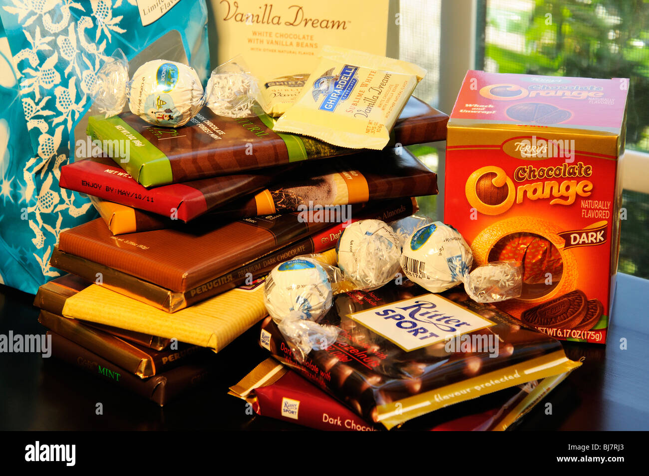 Assortment of chocolates Stock Photo - Alamy