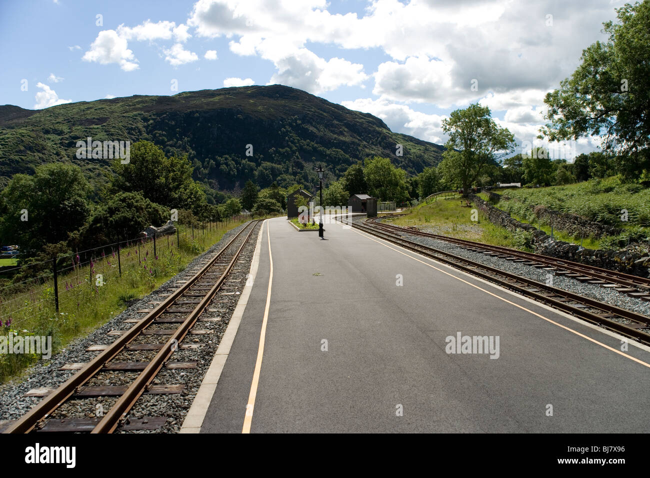 Welsh Highland railway station in Beddgelert, Snowdonia, North Wales ...