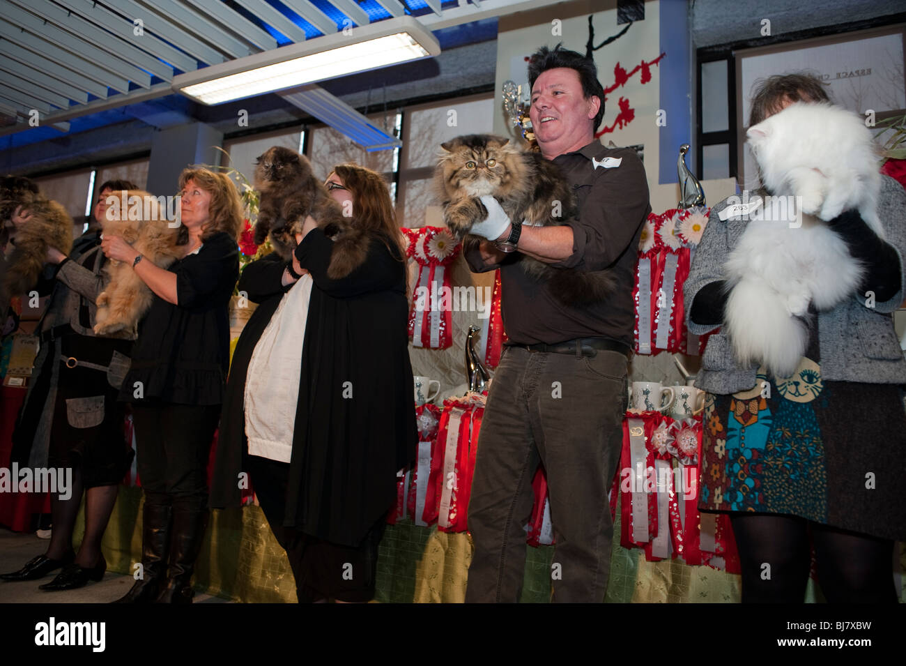Group competing holding interior inside hi-res stock photography and ...