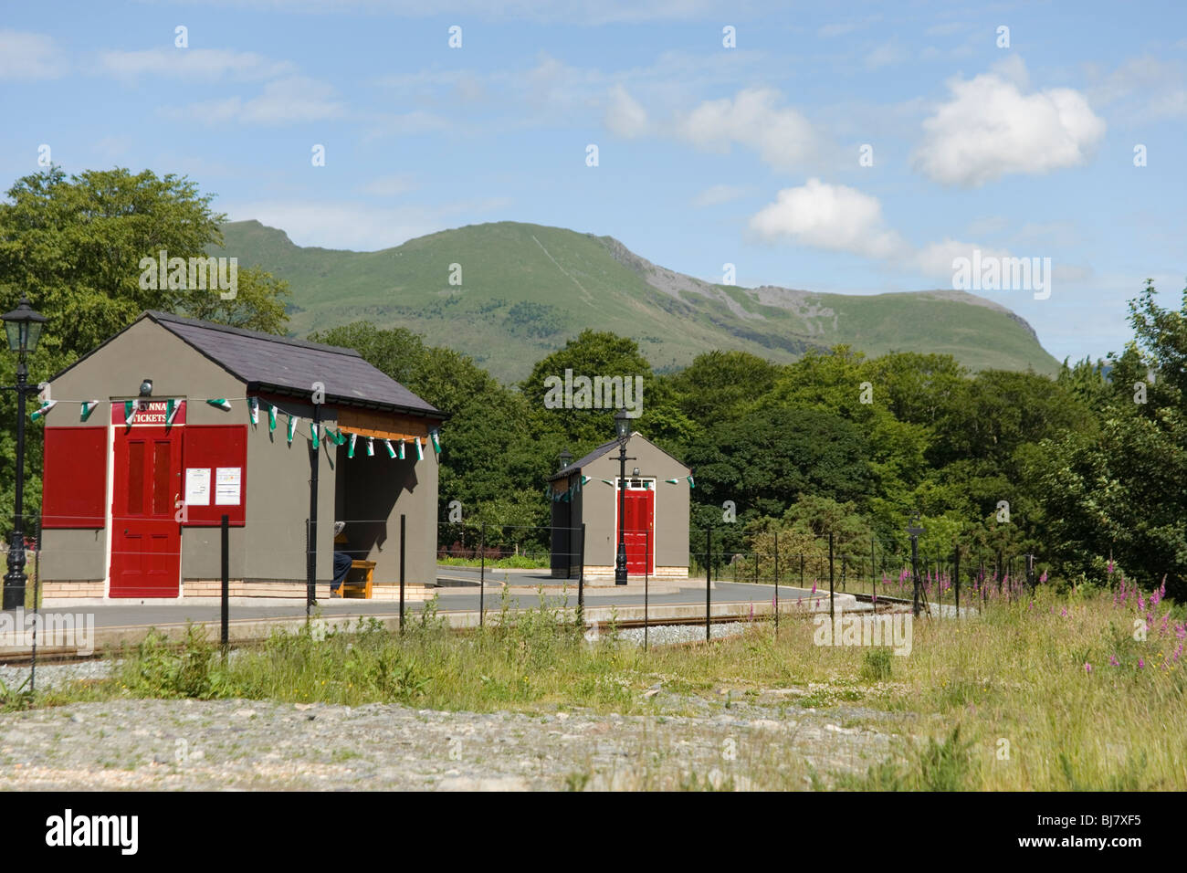 Welsh Highland railway station in Beddgelert, Snowdonia, North Wales ...