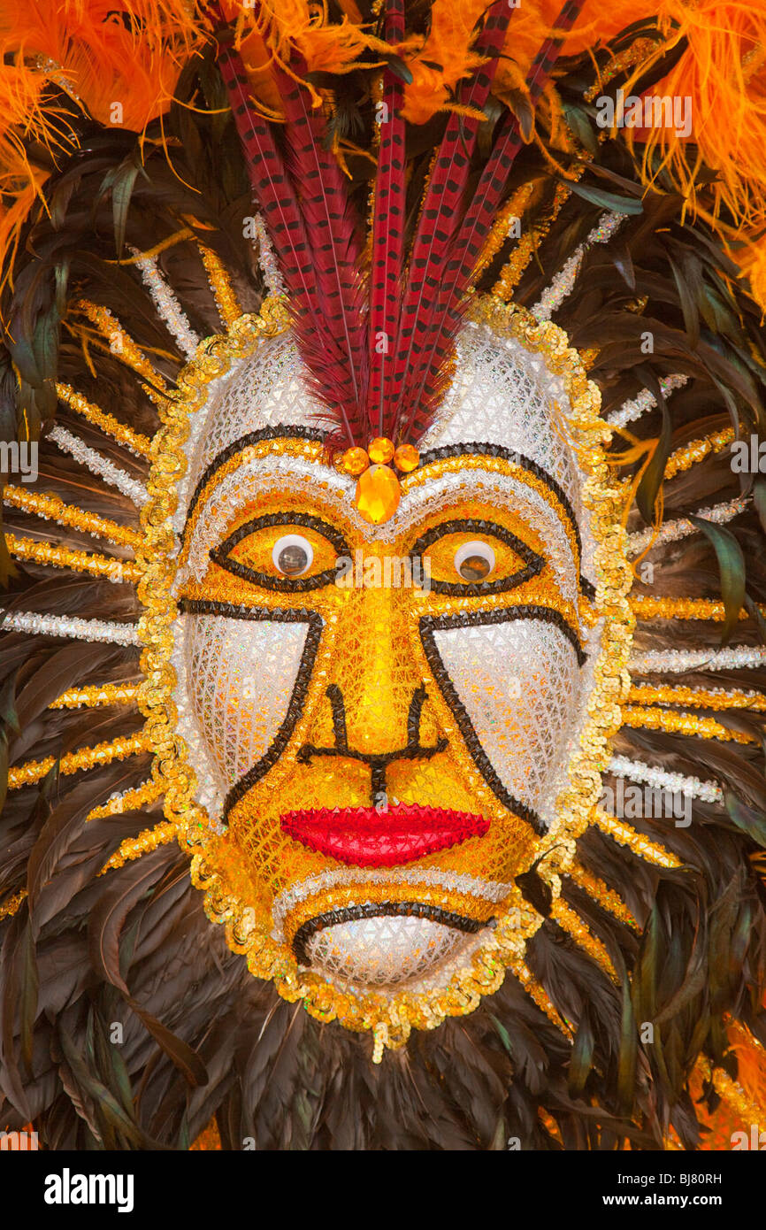 West Indian American Day Parade mask Stock Photo - Alamy