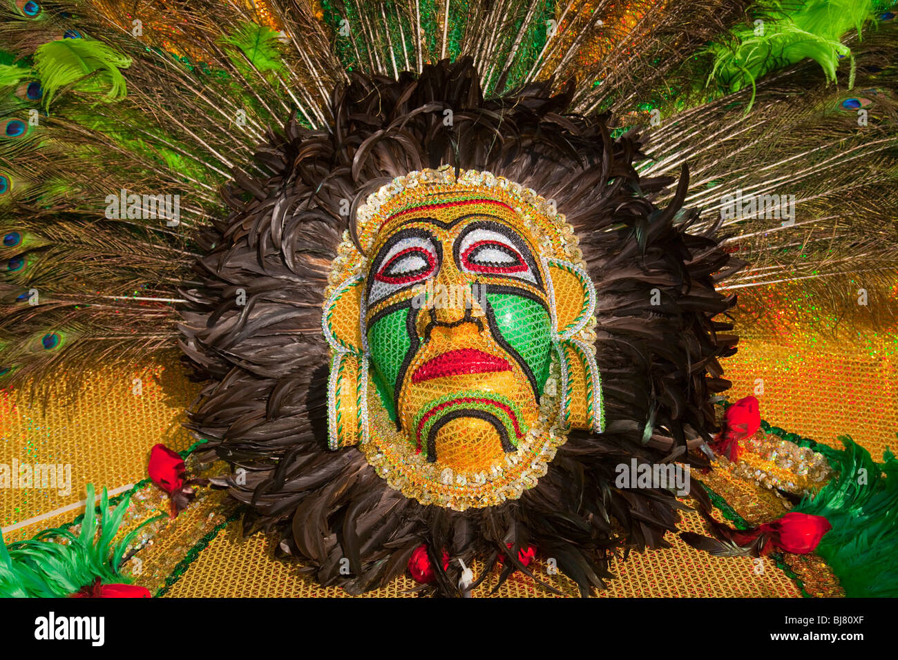West Indian American Day Parade mask Stock Photo - Alamy