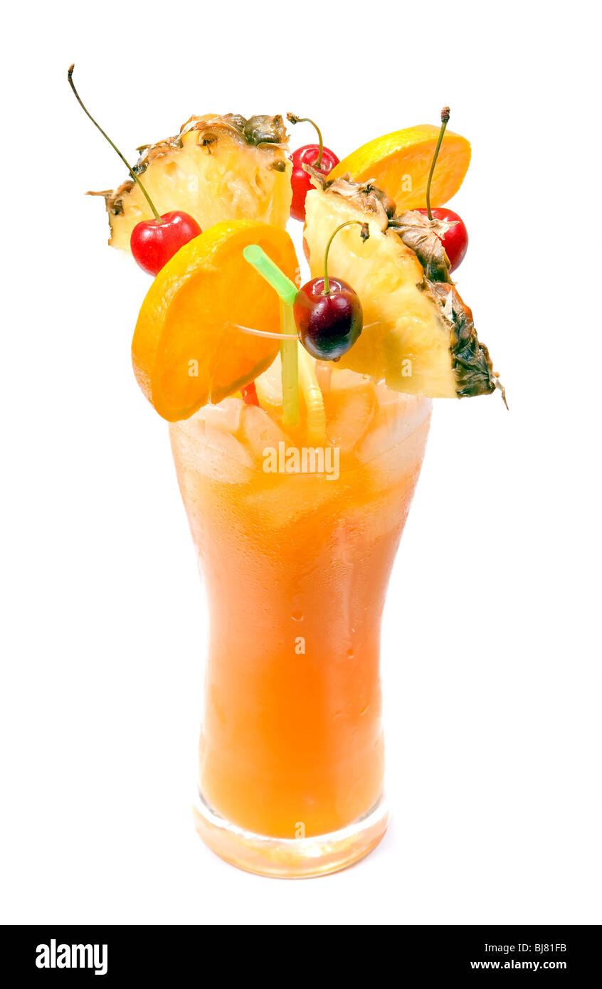 fruity drink isolated on white background Stock Photo - Alamy