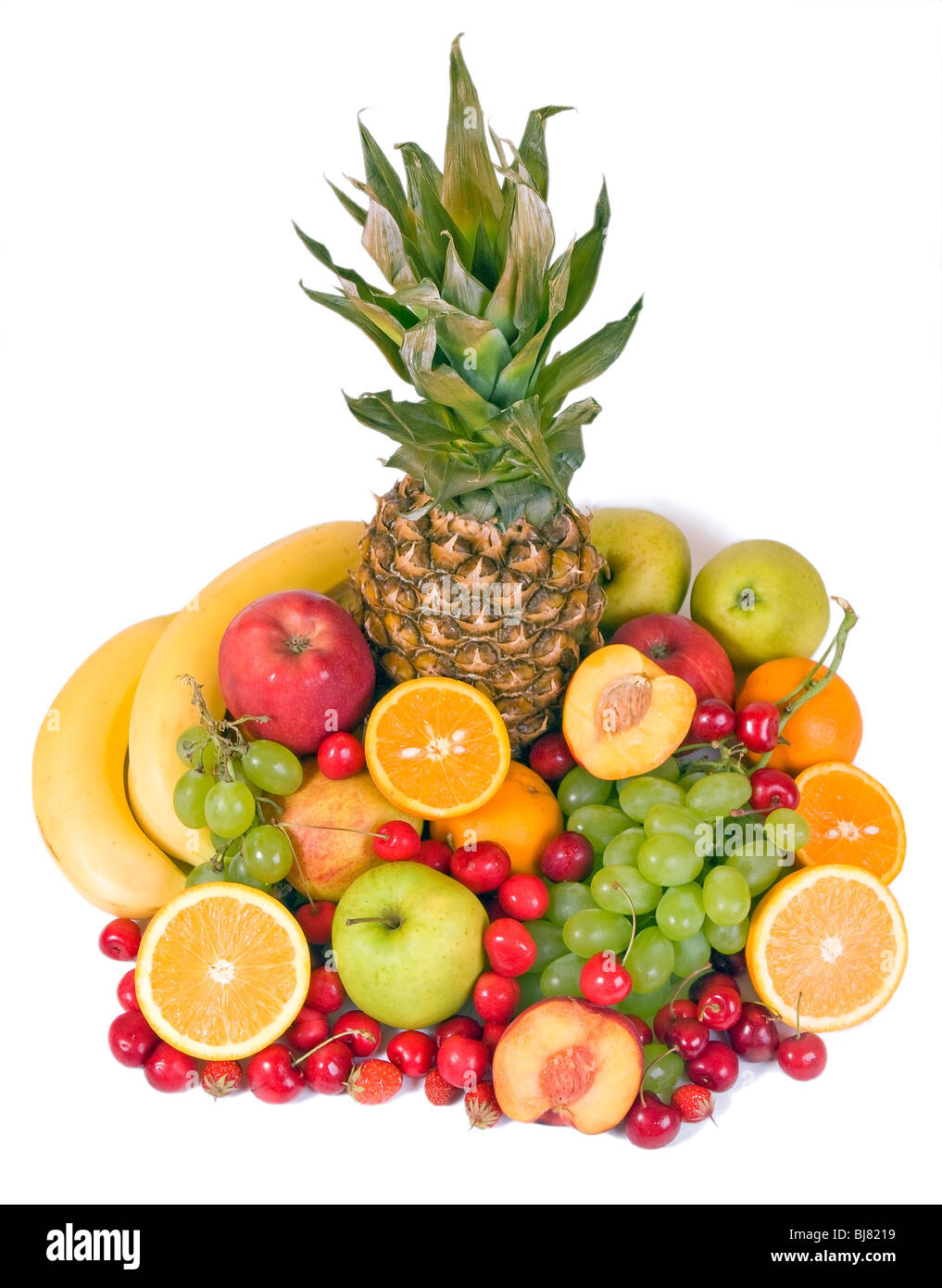 colorful fruits isolated on white background Stock Photo - Alamy