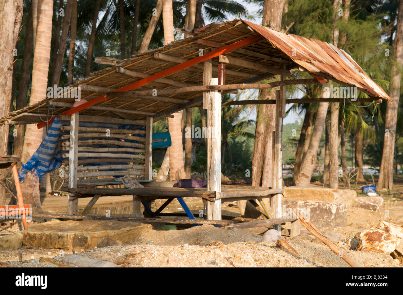 Beach hut house Koh Phangan Thailand Stock Photo - Alamy