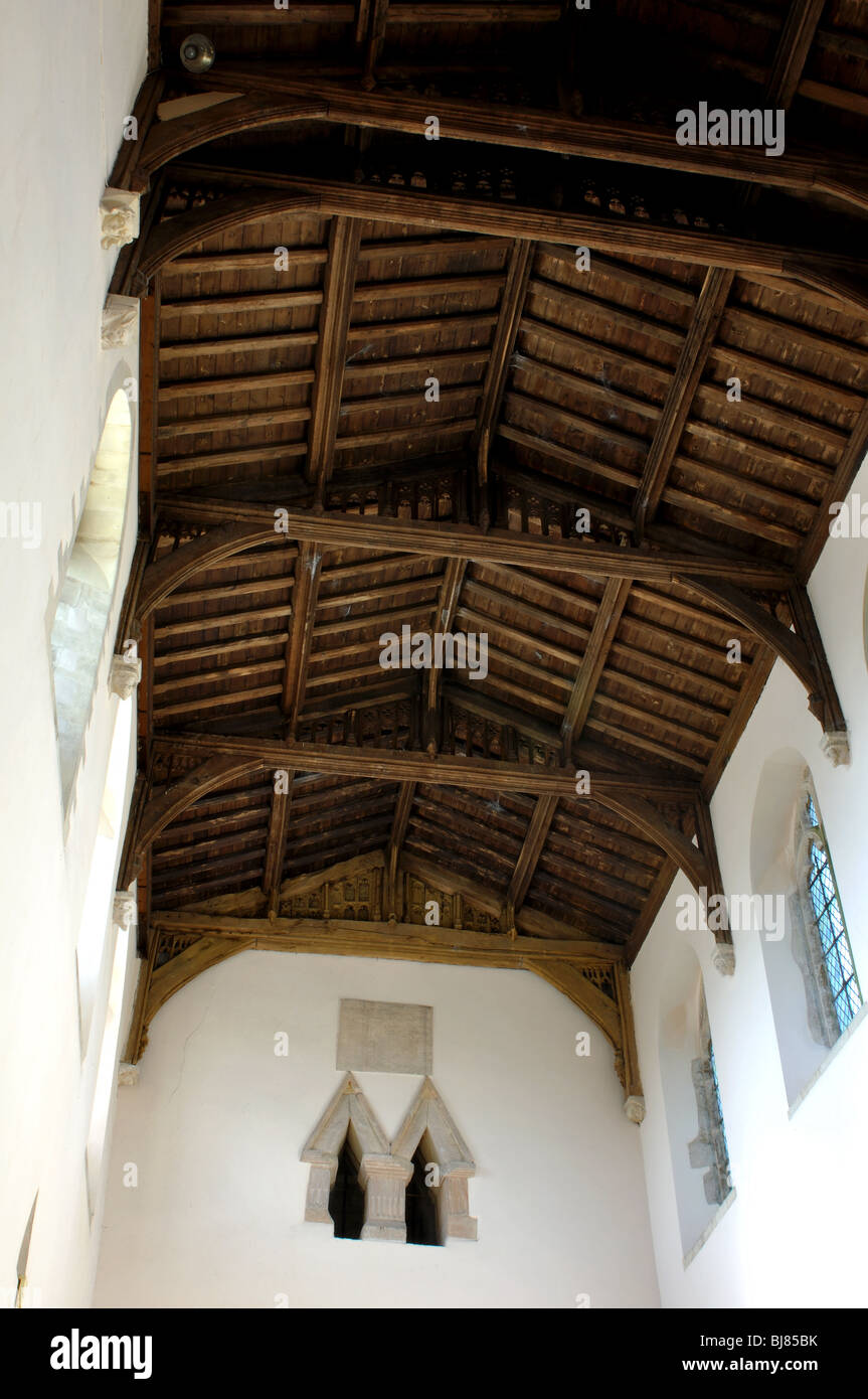 Interior of St. Mary`s Church, Deerhurst, Gloucestershire, England, UK ...