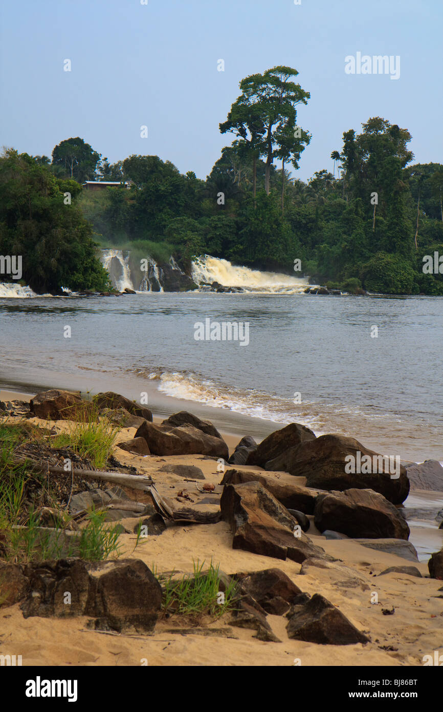 Africa Atlantic Beach Cameroon Kribi Sea Waterfall Stock Photo - Alamy
