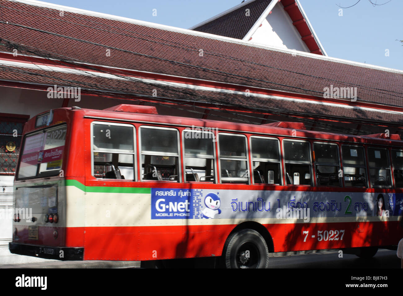 Bangkok Local bus Stock Photo - Alamy