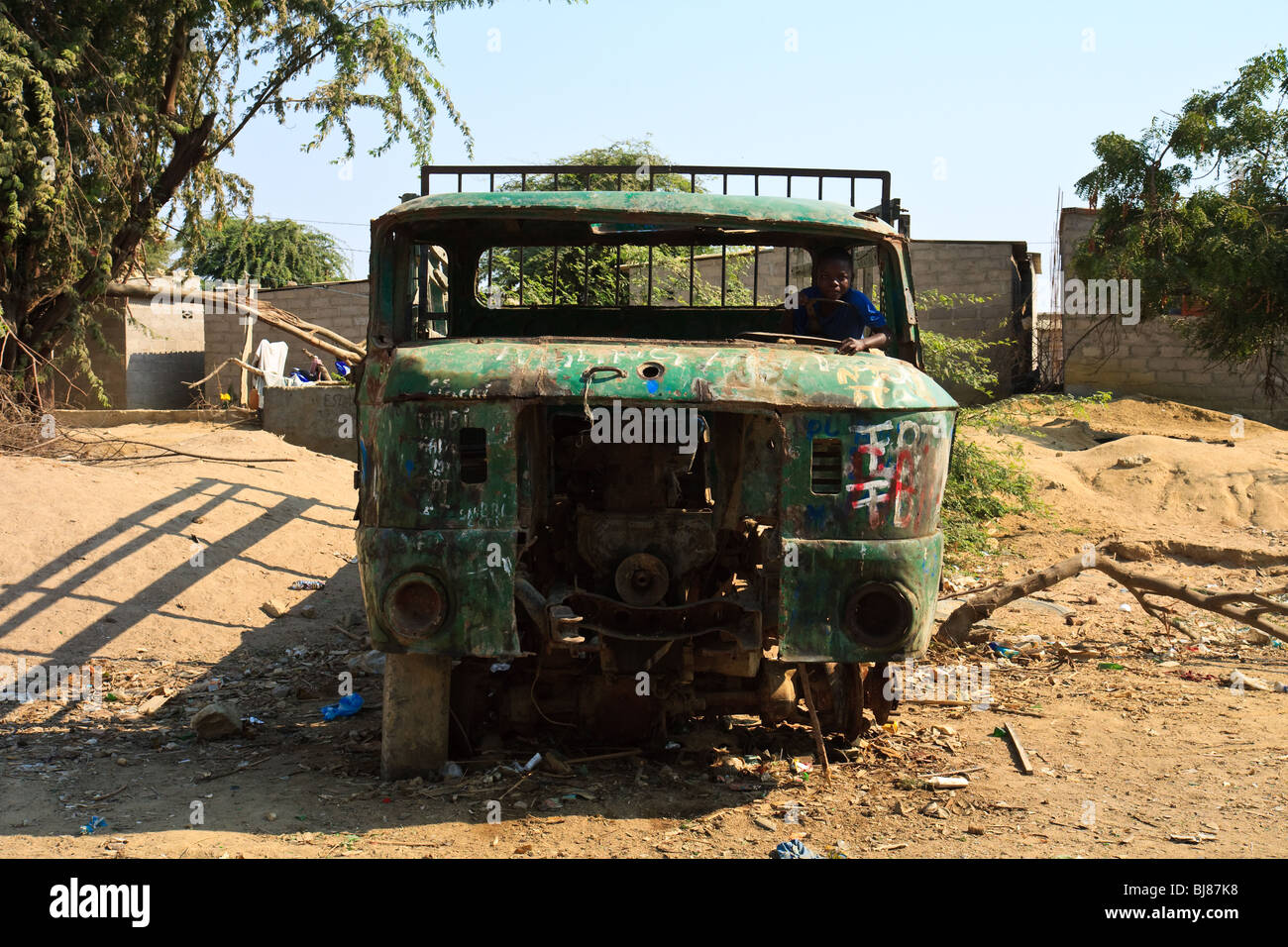 Africa Angola Benguela Kids Street Transport Truck Stock Photo - Alamy