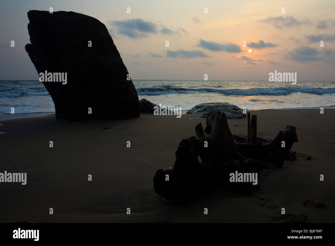 Africa Atlantic Beach Cameroon Kribi Sea Sunset Stock Photo - Alamy