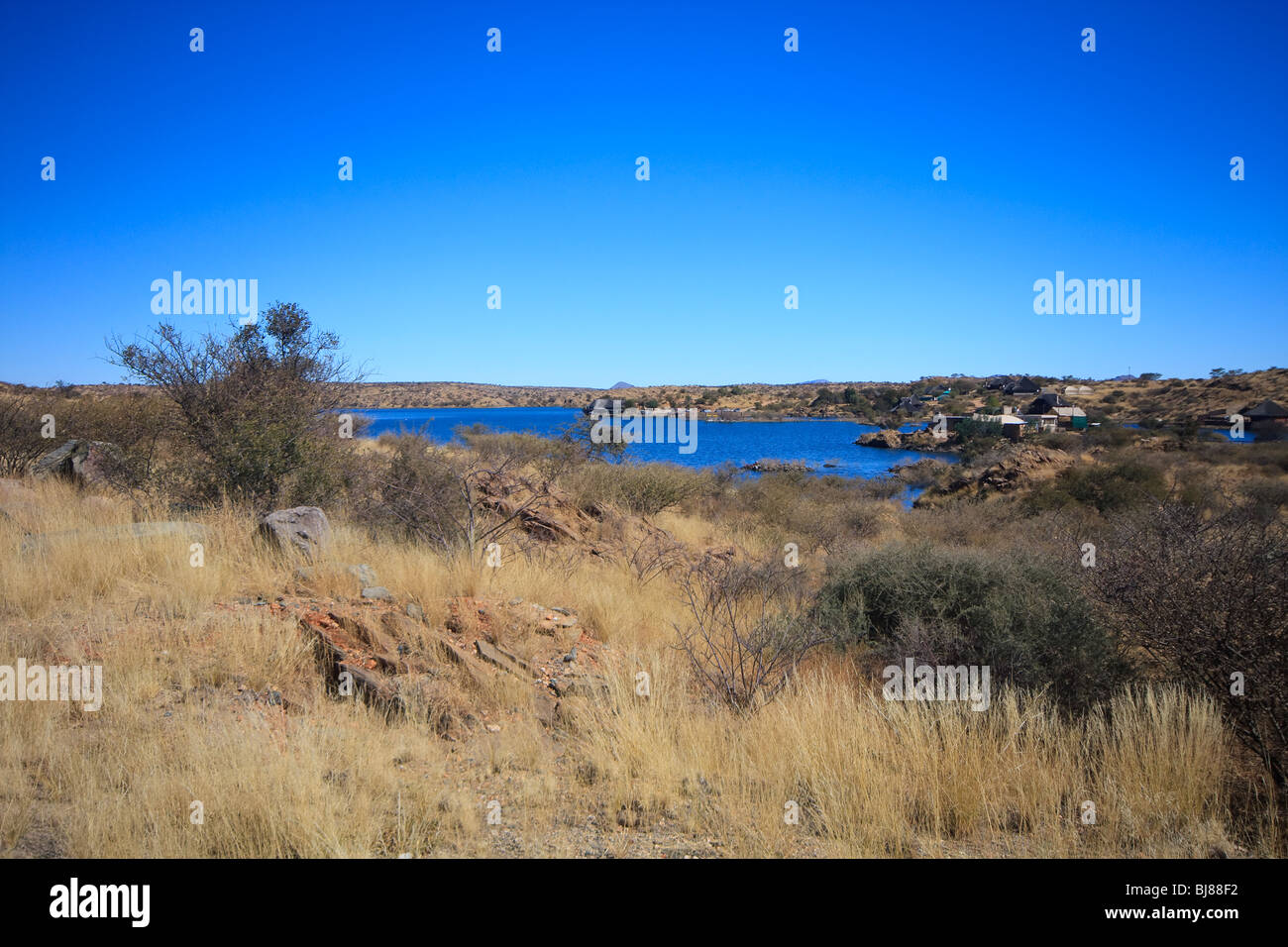 Africa Sky Lake Namibia Oanob Dam Rehoboth Rock Stock Photo - Alamy