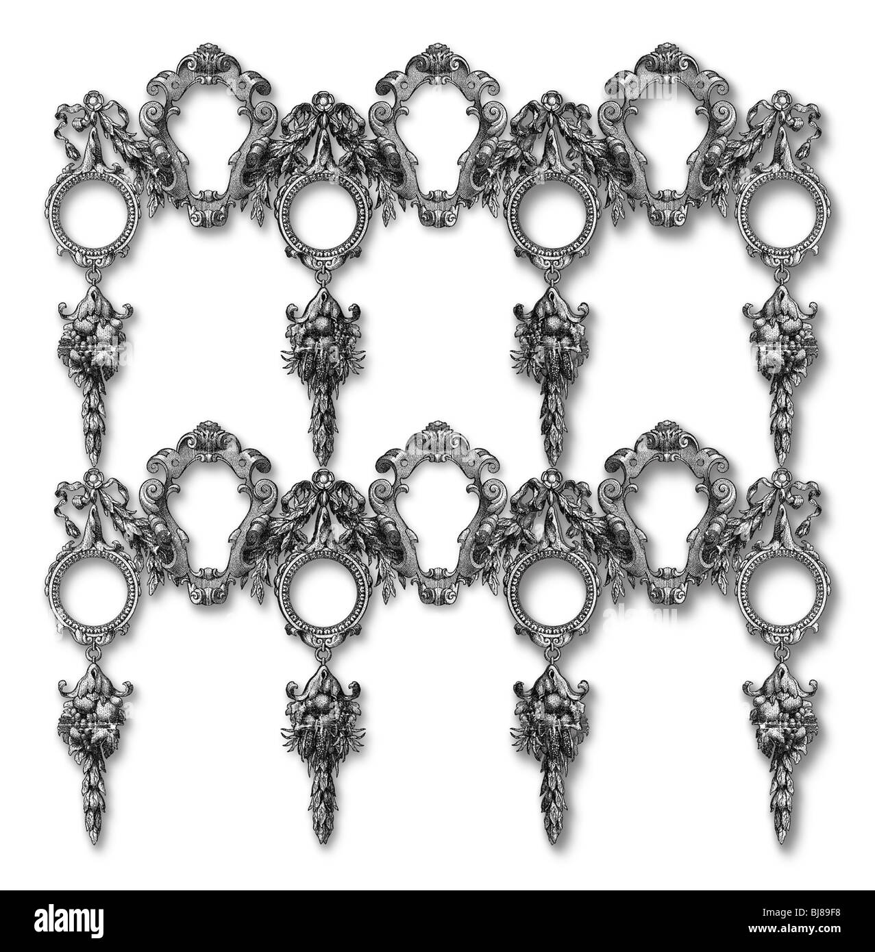 Old Victorian Frame on a white background Stock Photo - Alamy