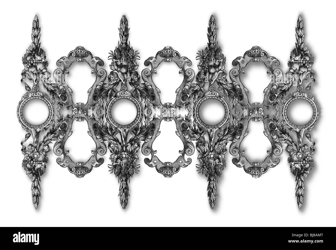 Old Victorian Frame on a white background Stock Photo - Alamy