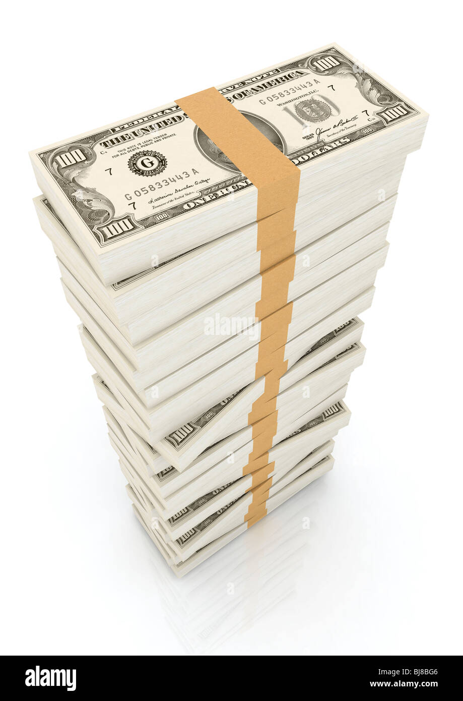 stack of dollars Stock Photo - Alamy