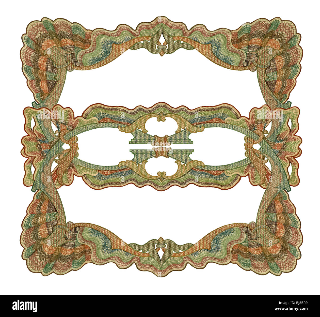 Luxuriously illustrated old colored victorian frame Stock Photo - Alamy