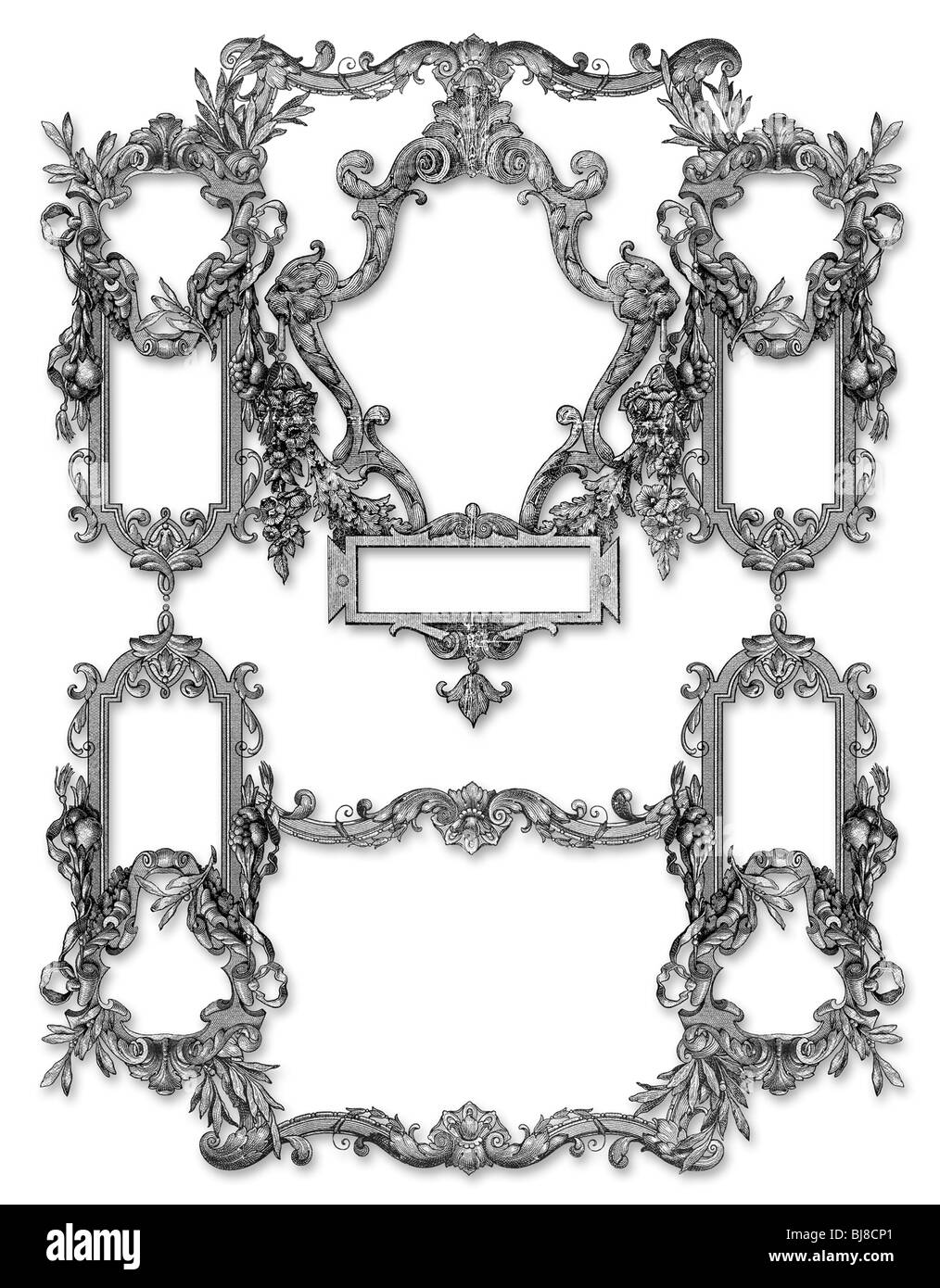 Old Victorian Frame on a White background Stock Photo - Alamy
