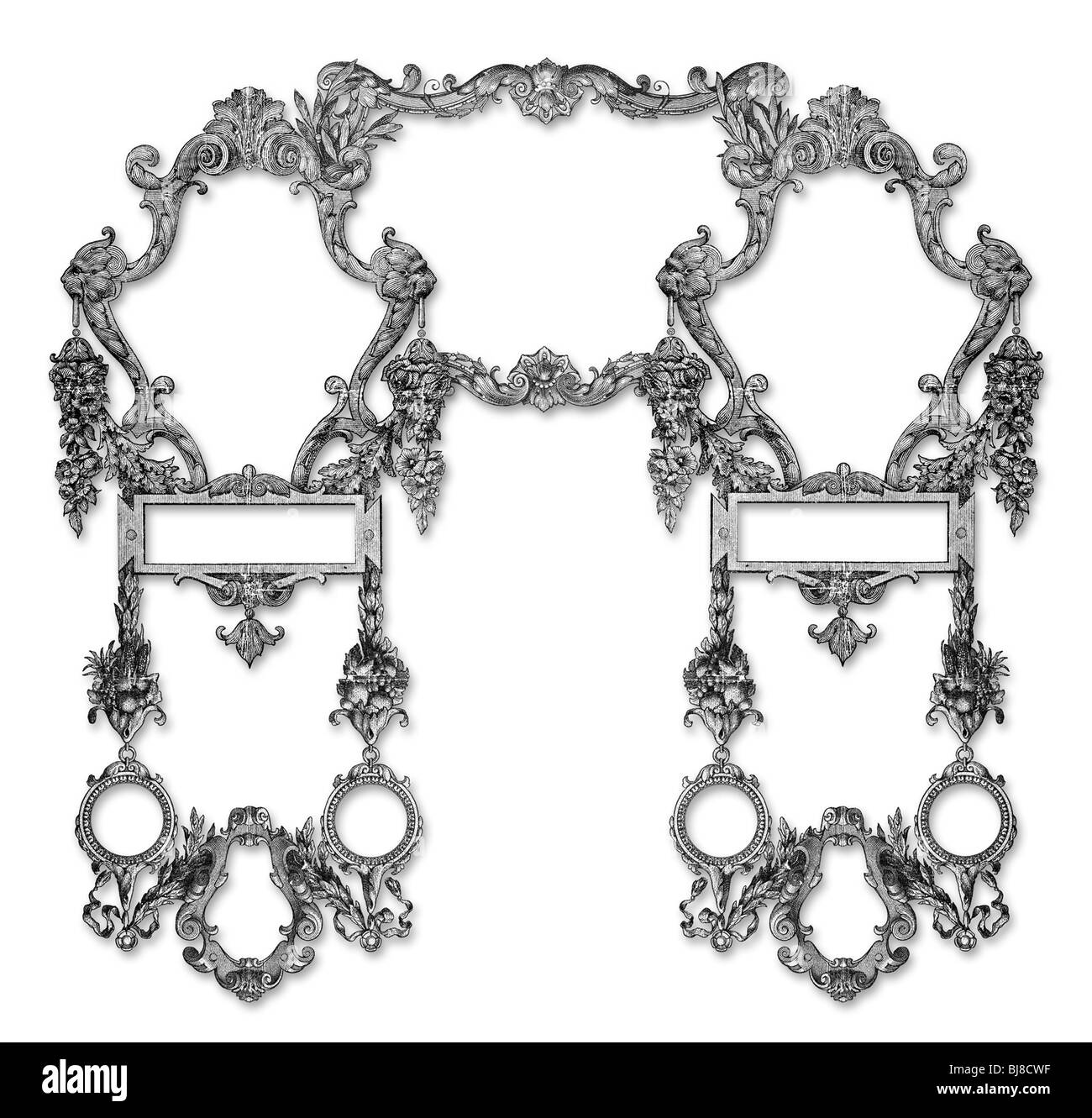 Old Victorian Frame on a White Background Stock Photo - Alamy