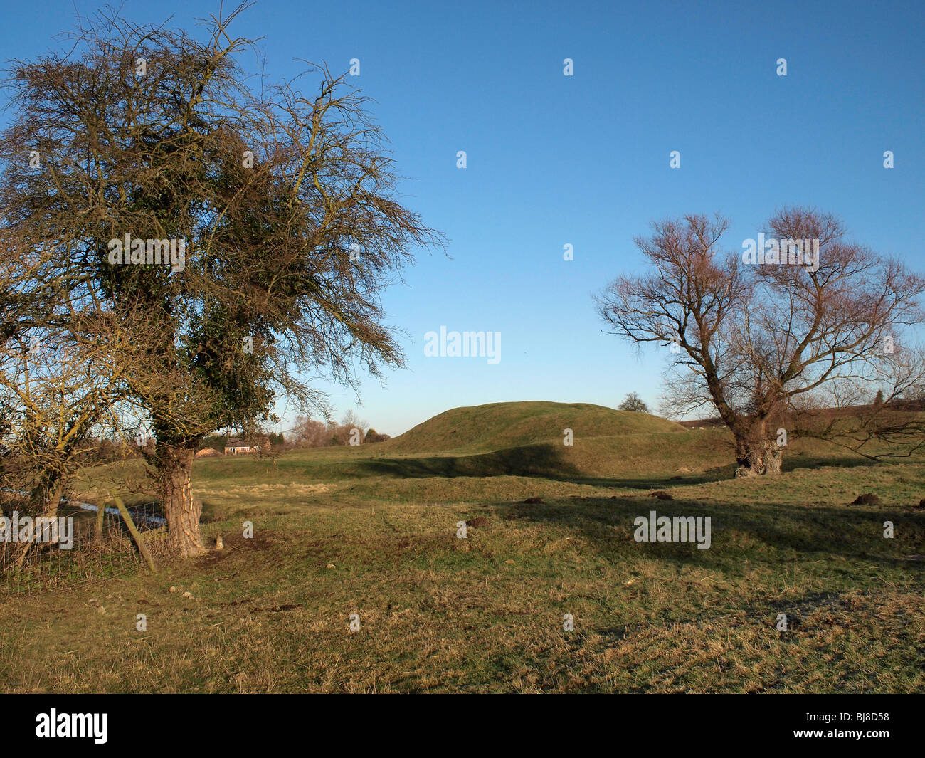 motte and bailey castle yelden bedfordshire home counties england uk ...