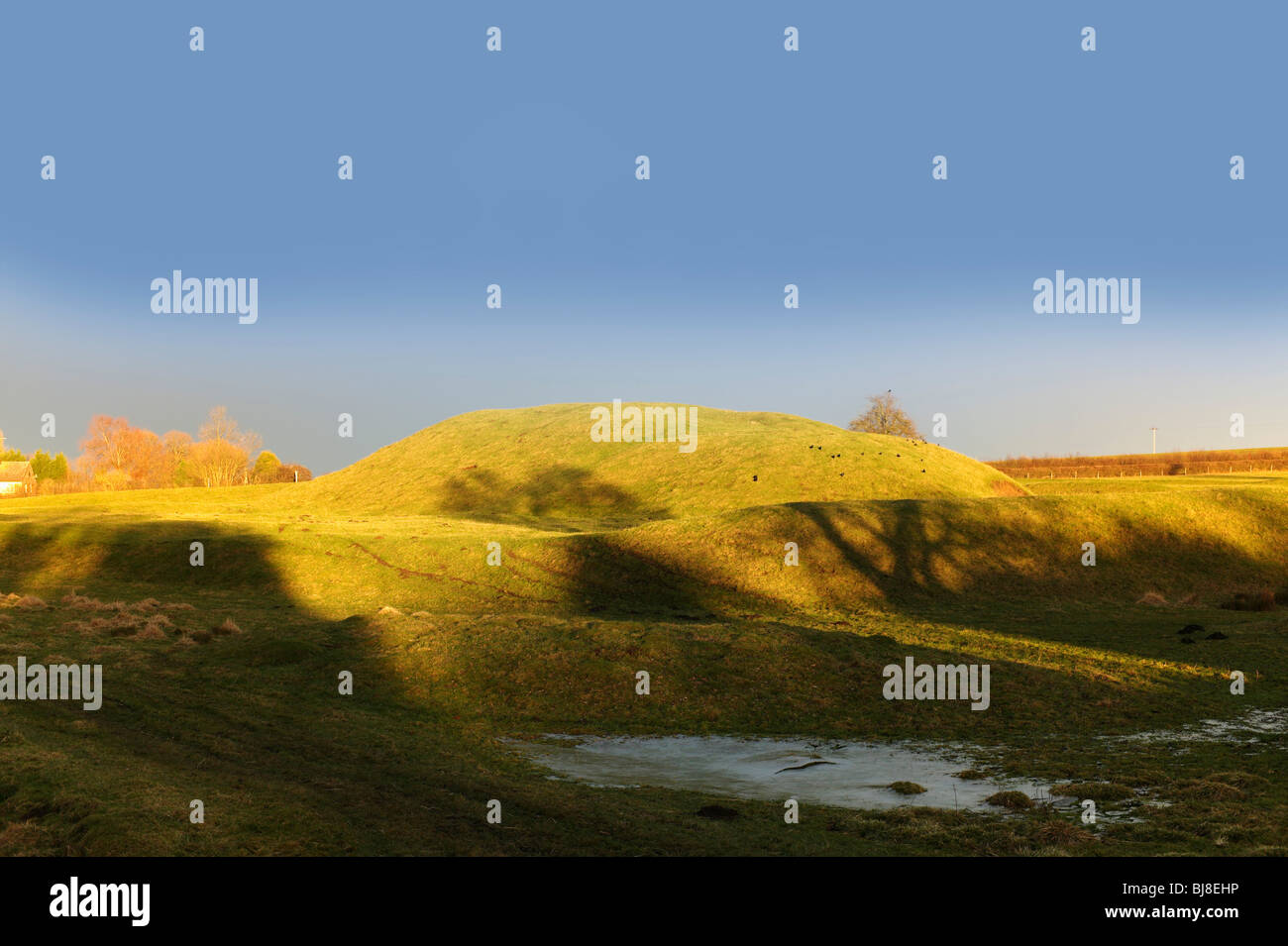 motte and bailey castle yelden bedfordshire home counties england uk ...