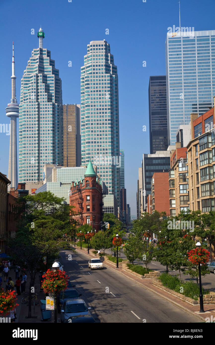 Flat Iron Building on Front Street in the city of Toronto;Ontario ...