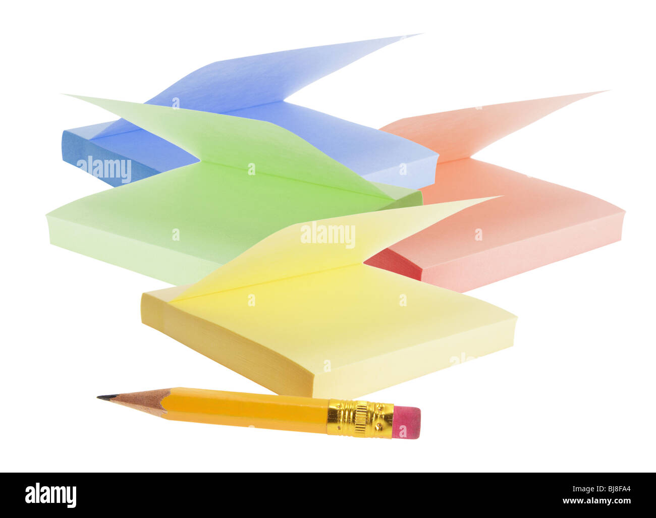 Post It Note Pads and Pencil Stock Photo - Alamy
