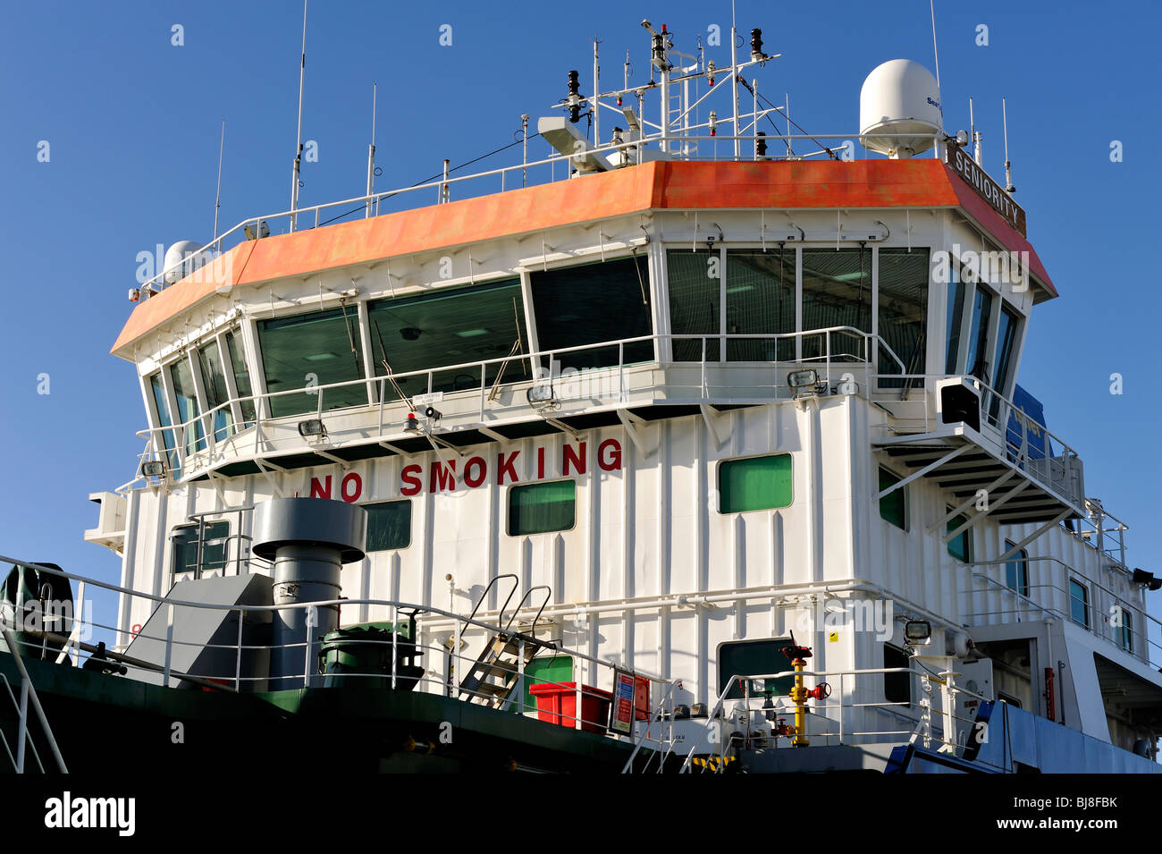 Bridge of fuel carrying ship - No Smoking Stock Photo - Alamy