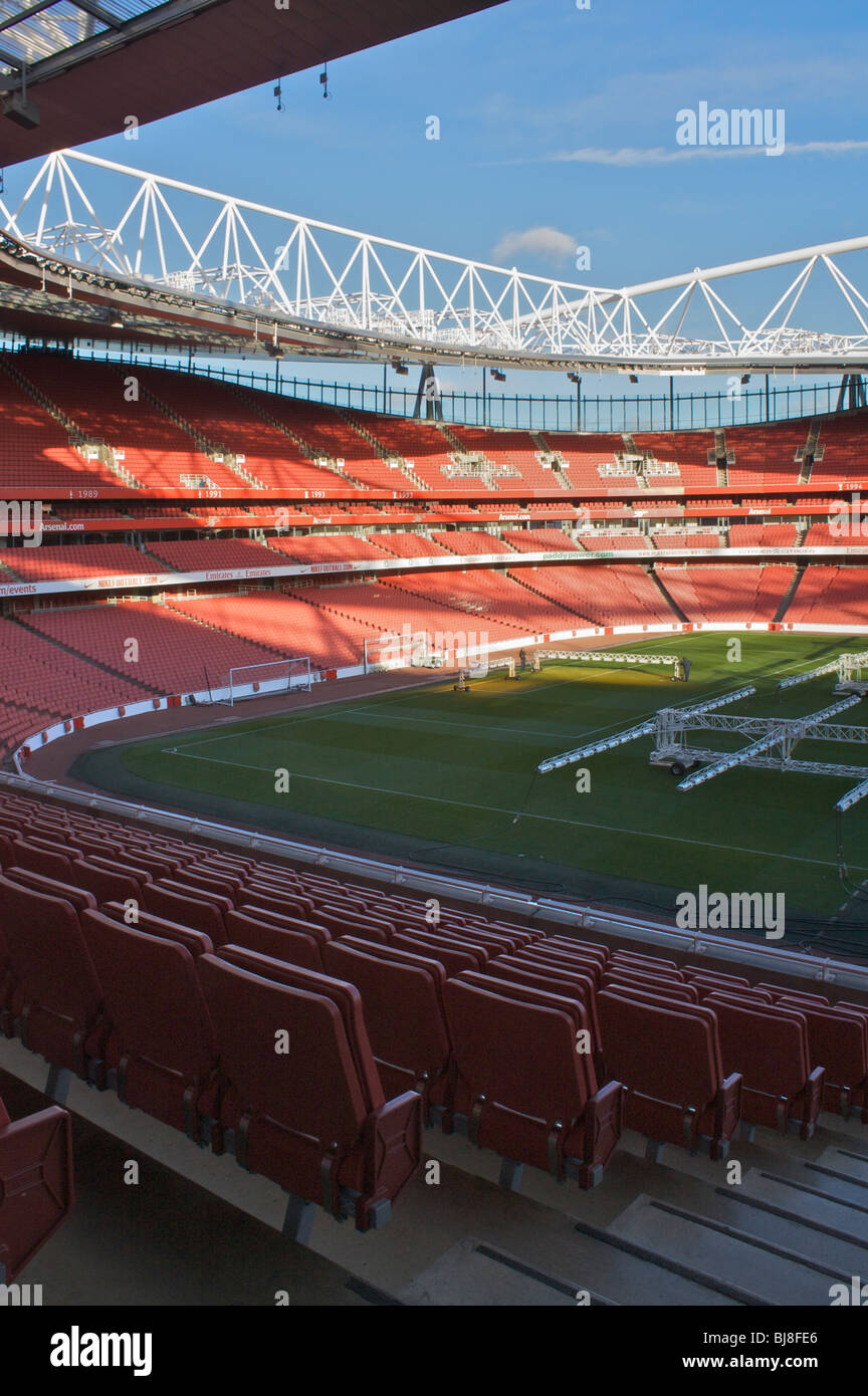 Arsenal stadium and surrounding areas. Pitch and seating Stock Photo ...