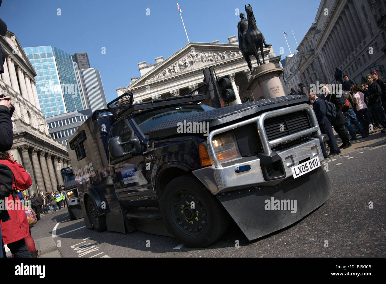 the g20 protest of 2009 in london Stock Photo - Alamy