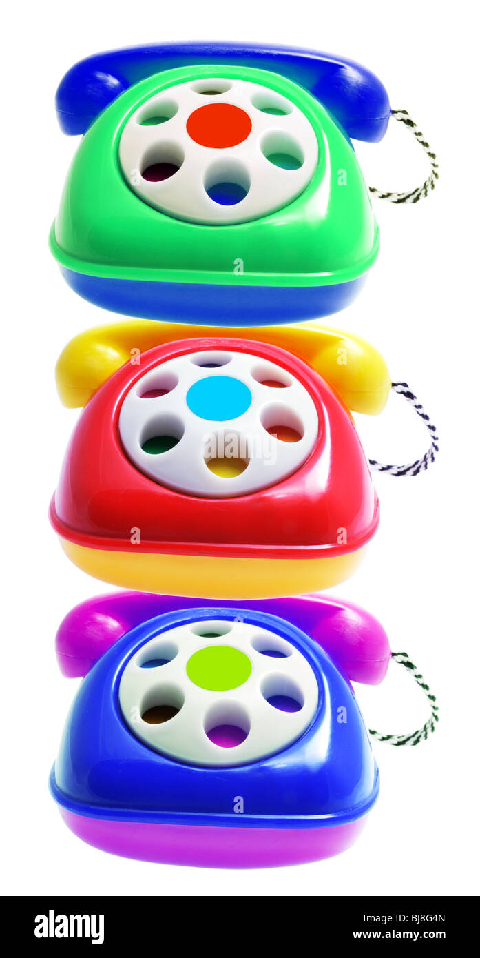 Stack of Toy Phones Stock Photo - Alamy