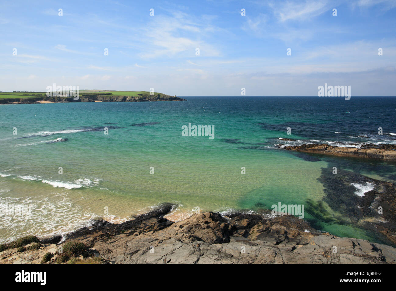 Glorious late summer/early autumn day at Harlyn Bay, Cornwall, England ...
