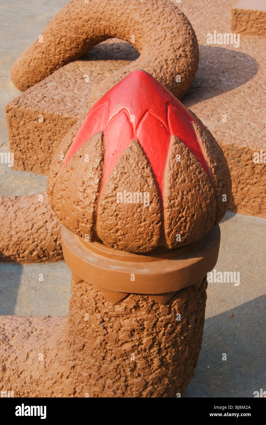 Beautiful Blooming Lotus Bud Stone Sculpture made by the famous Stock ...