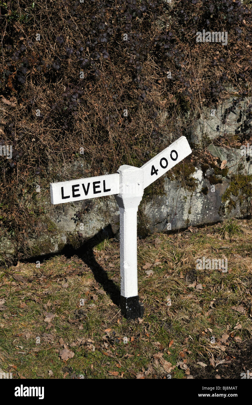 Railway gradient post. Newby Bridge Halt, Lakeside and Haverthwaite ...