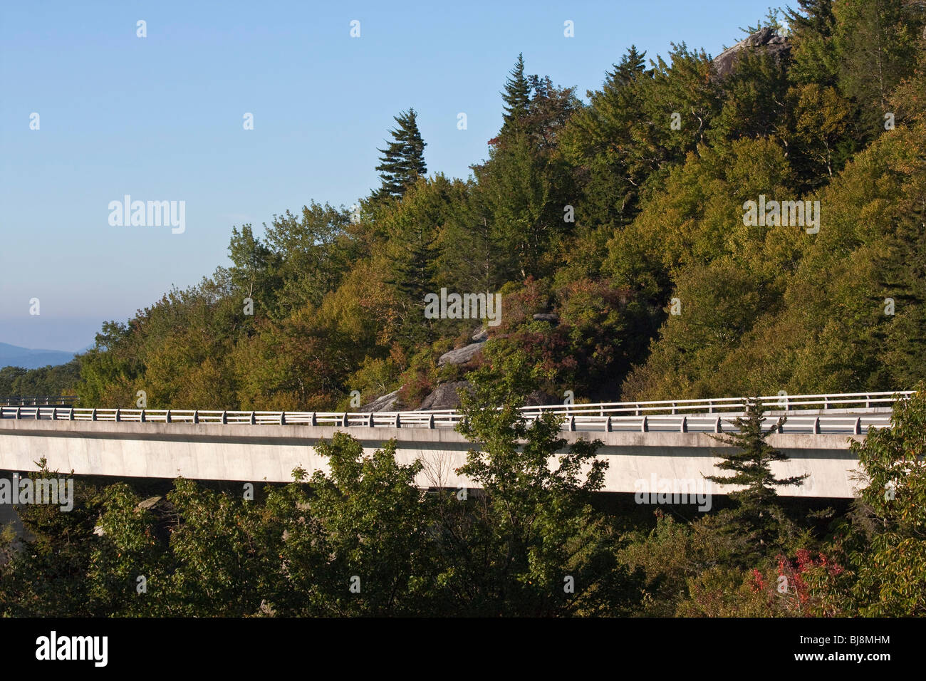 Linn Cove Viaduct North Carolina NC at Appalachian Mountains on the ...