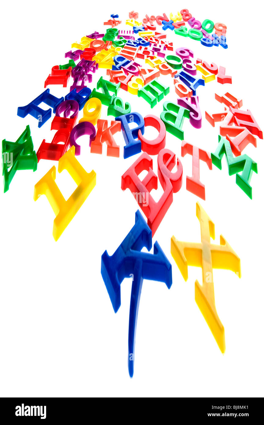 Plastic letters white hi-res stock photography and images - Alamy