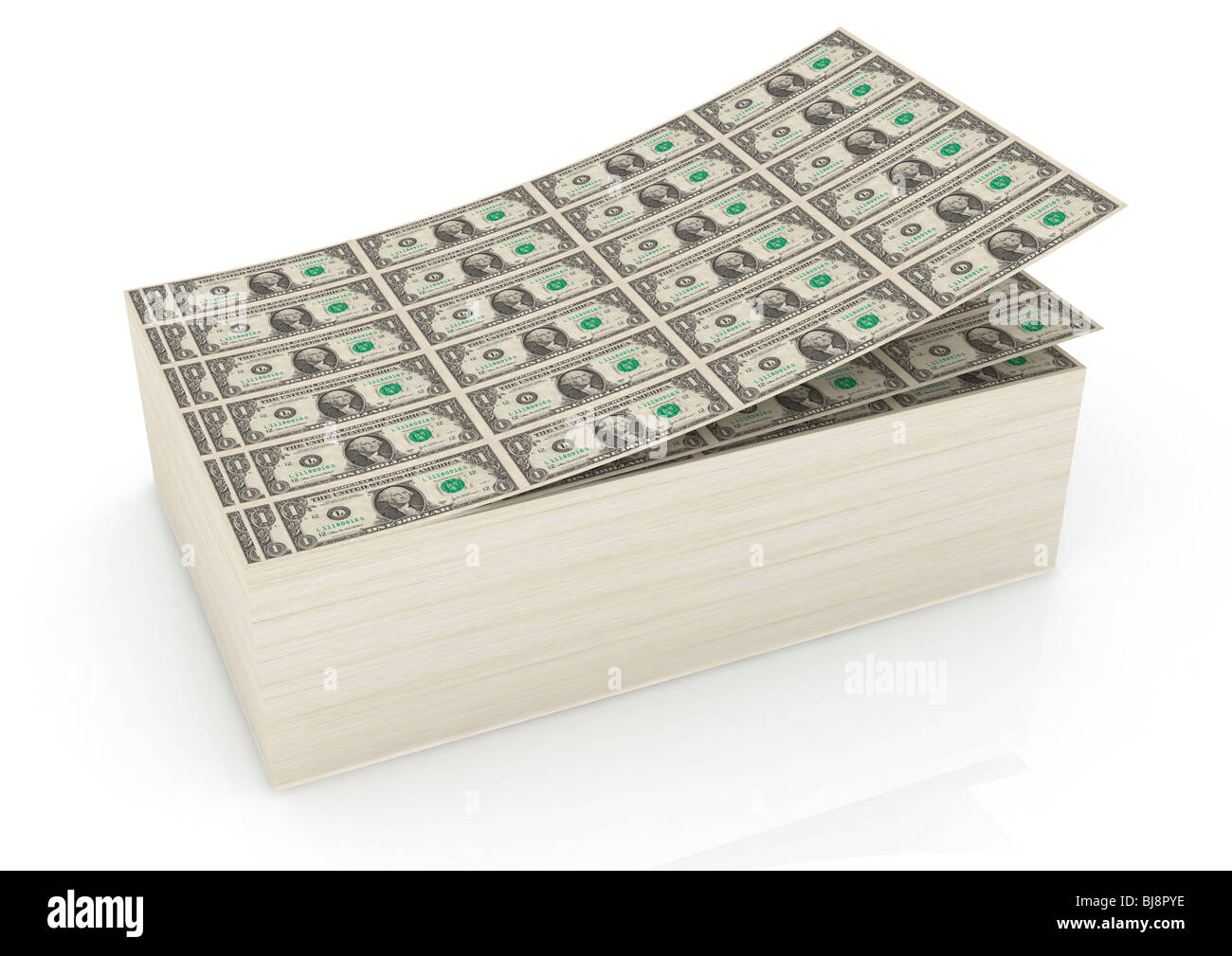 stack of dollars Stock Photo - Alamy
