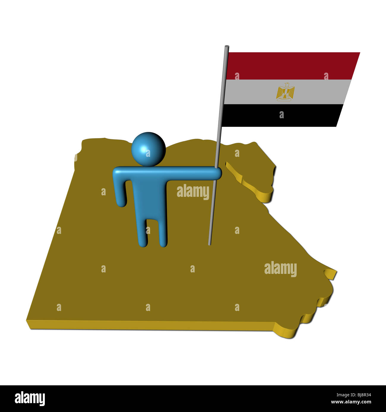 3d render of abstract map of egypt hi-res stock photography and images ...