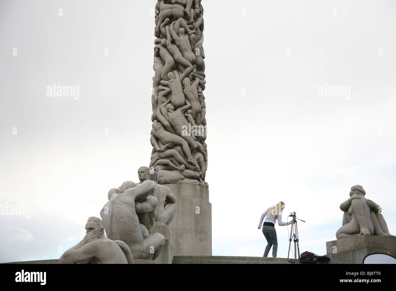 Gustav Vigeland Sculpture Park in the Frogner Park, in Oslo, Norway ...
